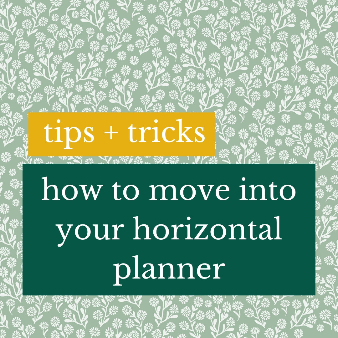 How to Start: Horizontal Weekly Planner | laurel denise