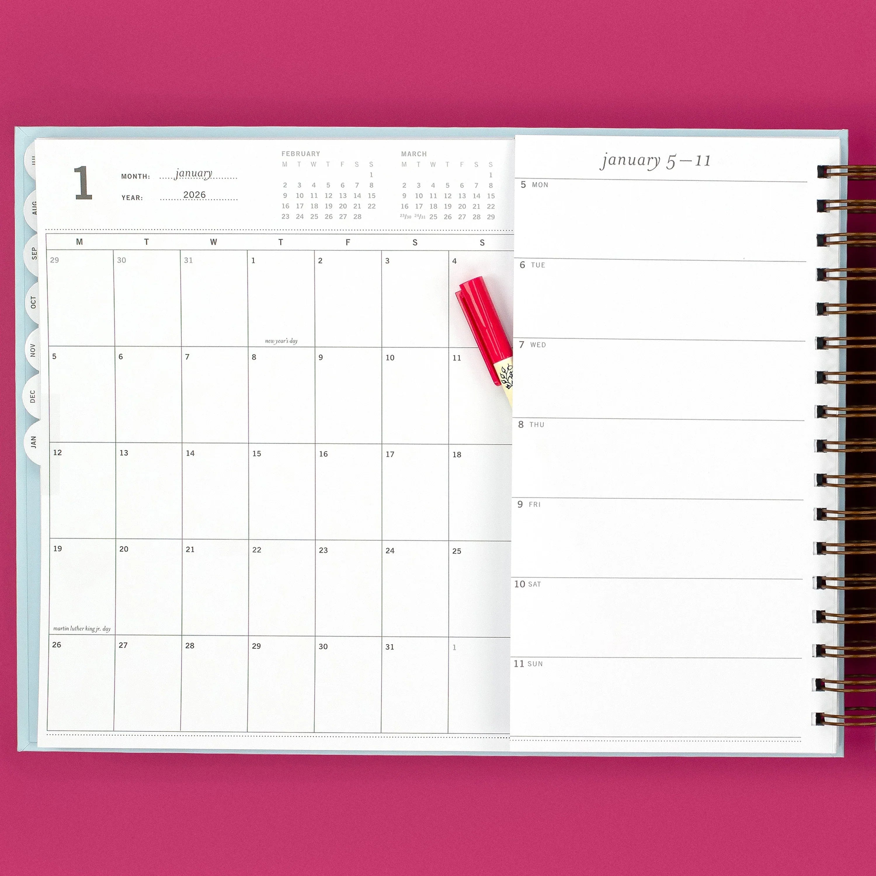 Laurel Denise Nancy Planner – Horizontal Weekly & Monthly Layout with ...