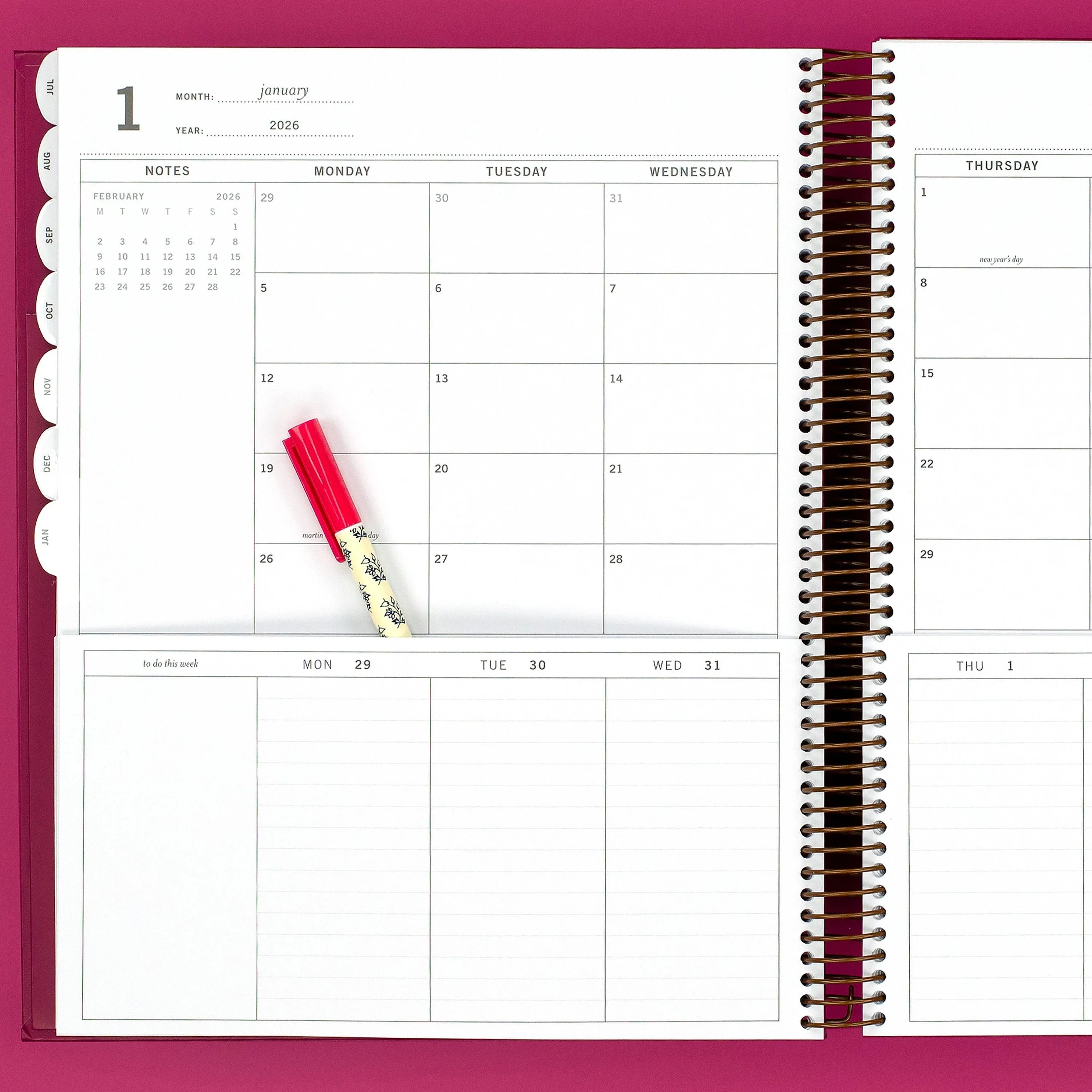 Laurel Denise The Scout Portrait Planner – Vertical Weekly & Monthly ...