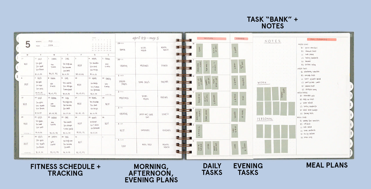 Horizontal Weekly Planner for ADHD | Stay Focused & Organized | laurel ...