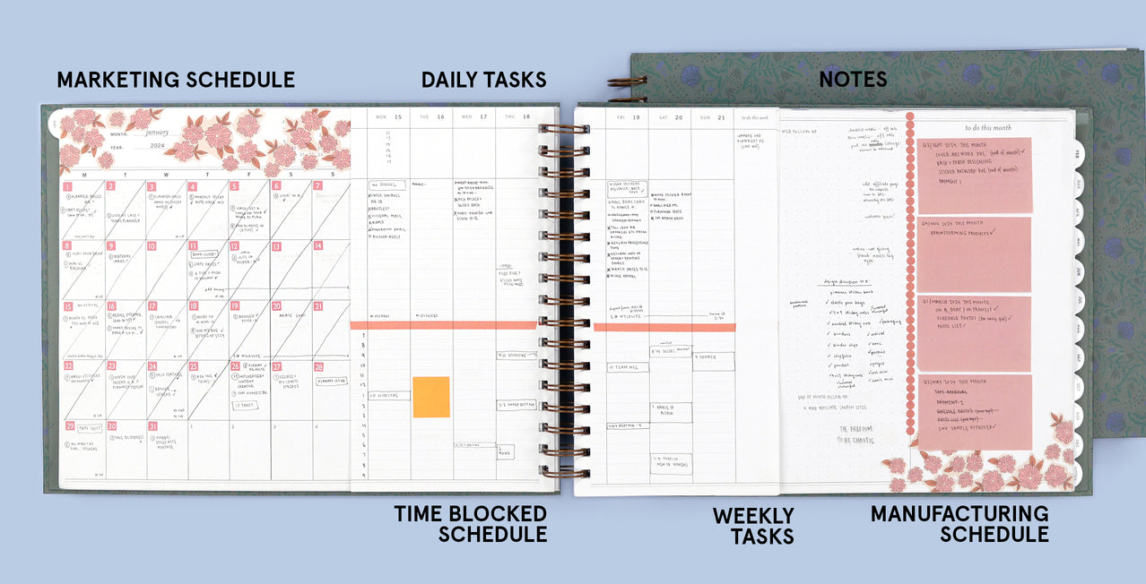 Vertical Weekly Planner for Entrepreneur Moms | Organize Work & Family ...