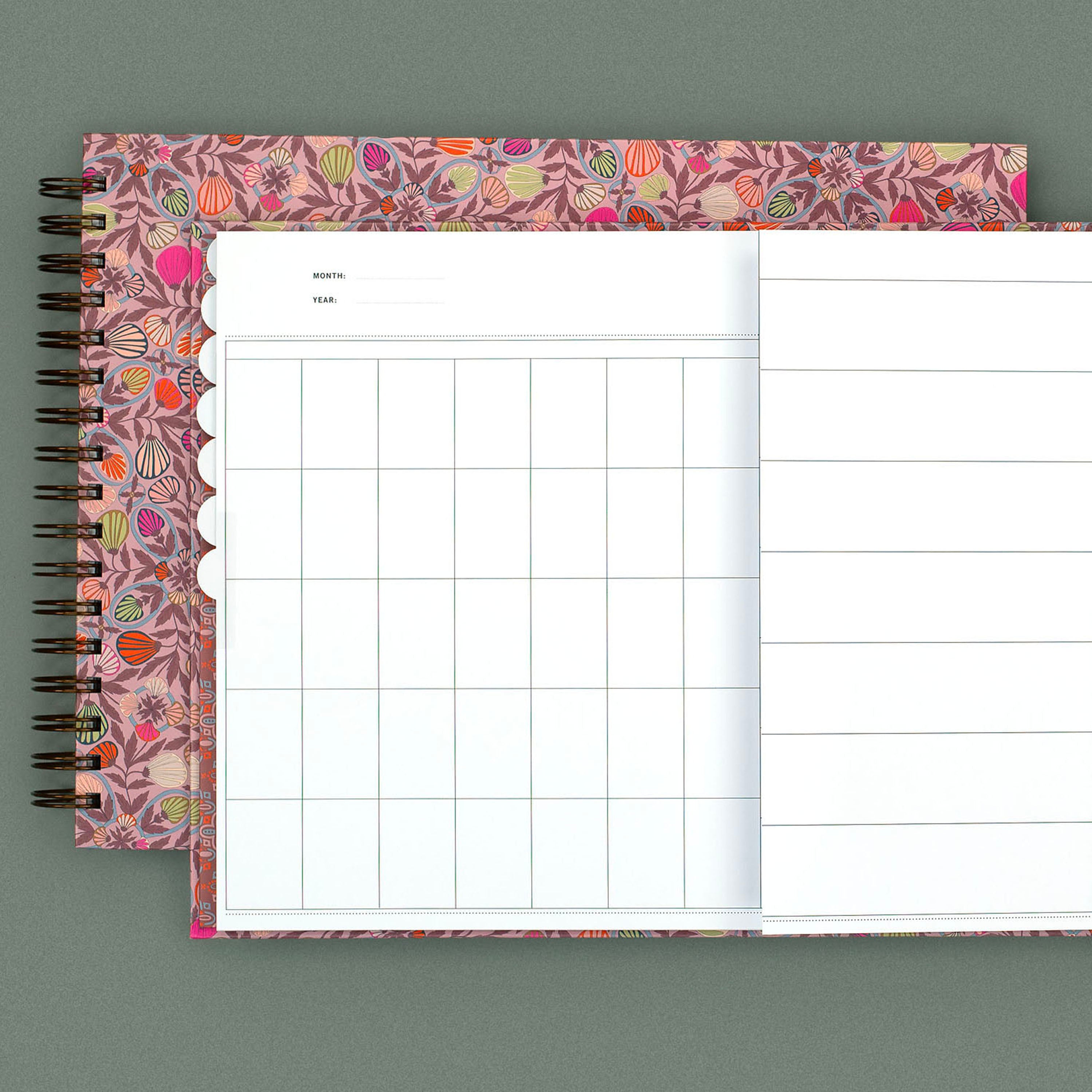 Laurel Denise Undated The Nancy Horizontal Week + Month Planner ...